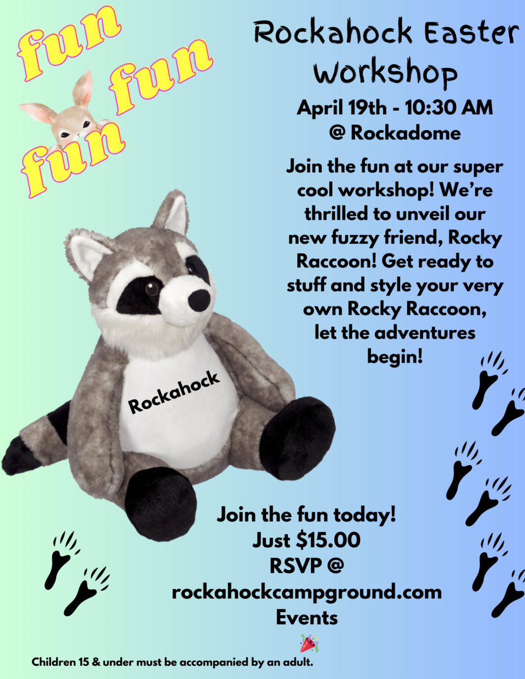 Easter Workshop: Build a Raccoon - Rockahock Campground